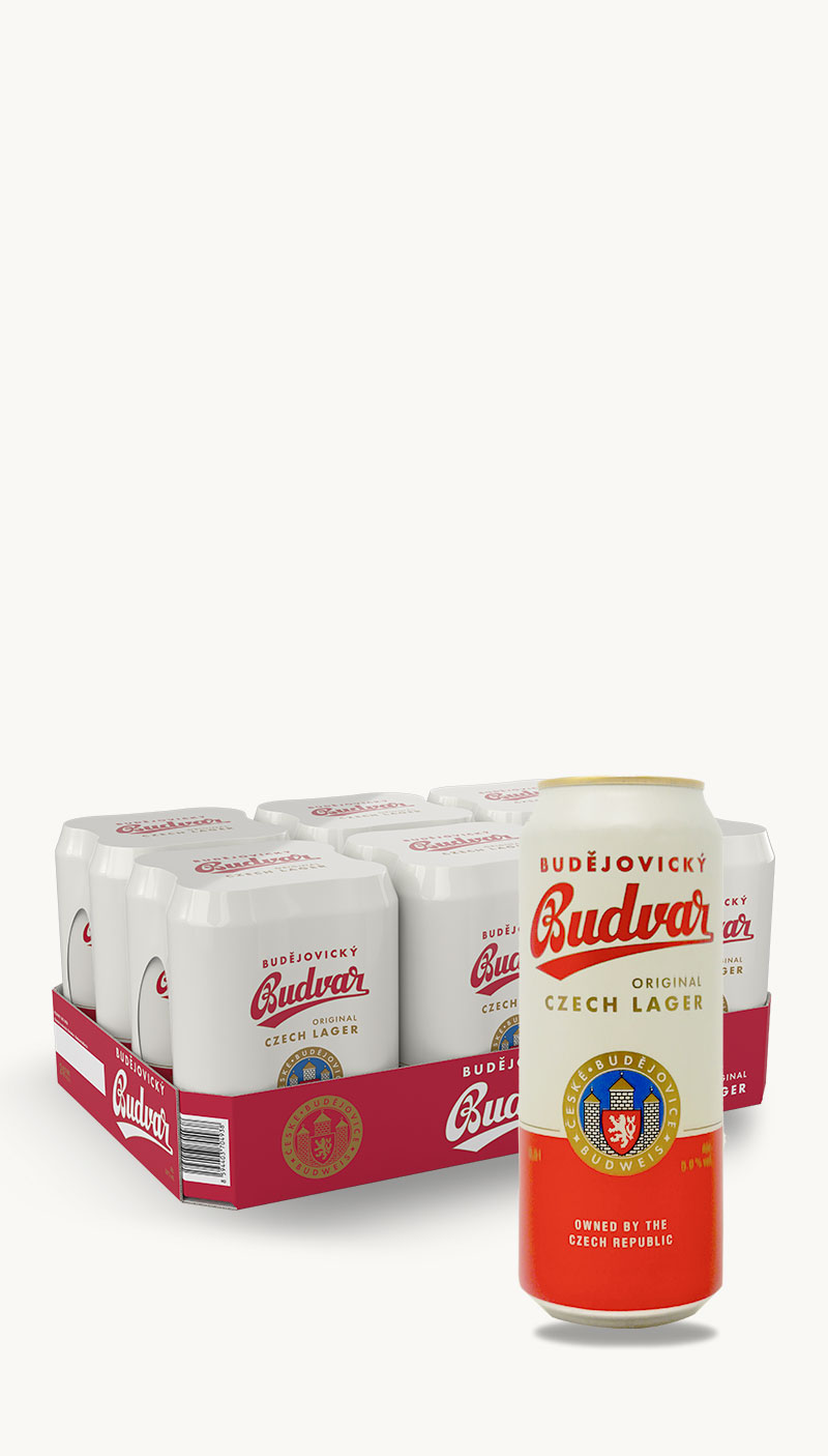 Budvar Beer 50cl Case of 24 cans Save 40% - Albina & Hanna